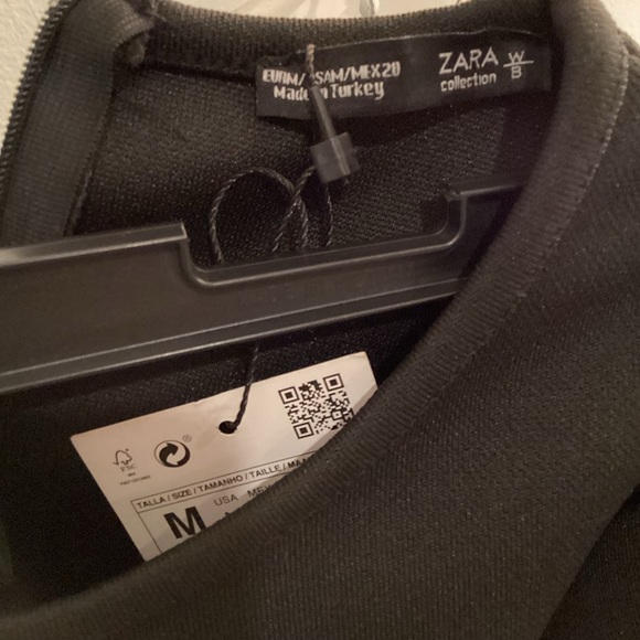 Zara | Tops | Zara Wb Black Long Sleeve Crop Top | Poshmark